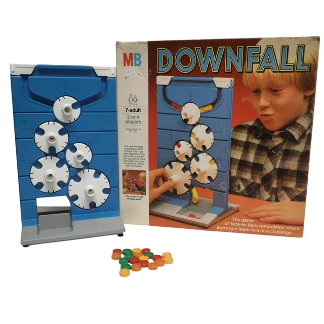 VINTAGE DOWNFALL BOARD Game MB Games Kid's Family Fun Complete £9.99 ...