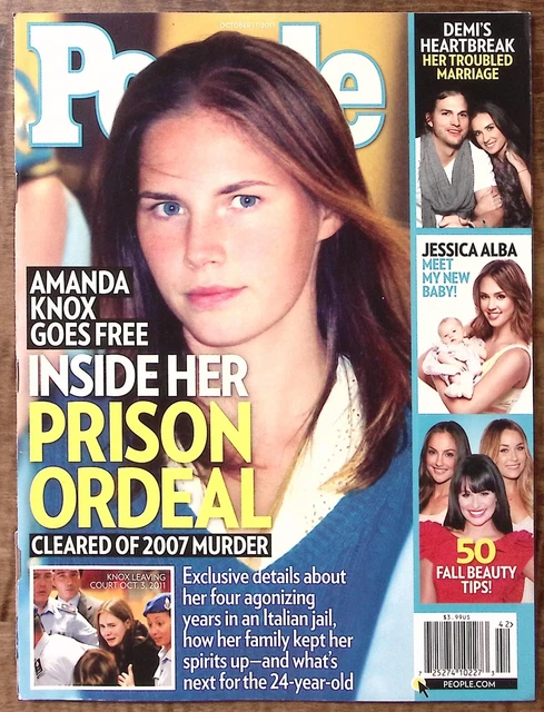 PEOPLE MAGAZINE 10/17/11 Amanda Knox Goes Free Demi Moore Jessica Alba ...