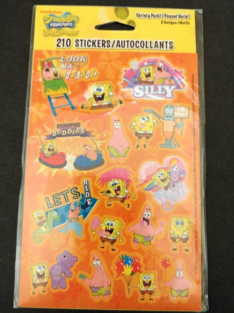 SPONGEBOB SQUAREPANTS NICKELODEON Variety Pack Stickers 2010 New Old ...