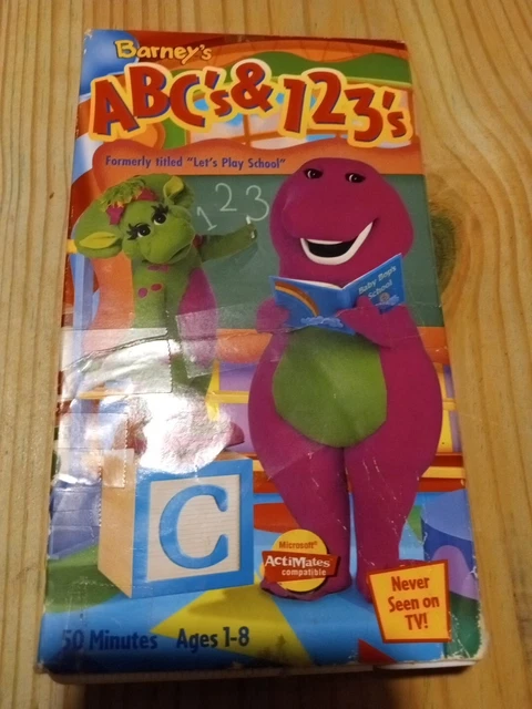 BARNEY ABC'S 123'S VHS Formerly Let's Play School Never Seen On TV Taped Cover £2.77 - PicClick UK