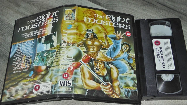 THE EIGHT MASTERS VHS Video Big Box Ex Rental Cert Kung Fu Turbophase £ ...