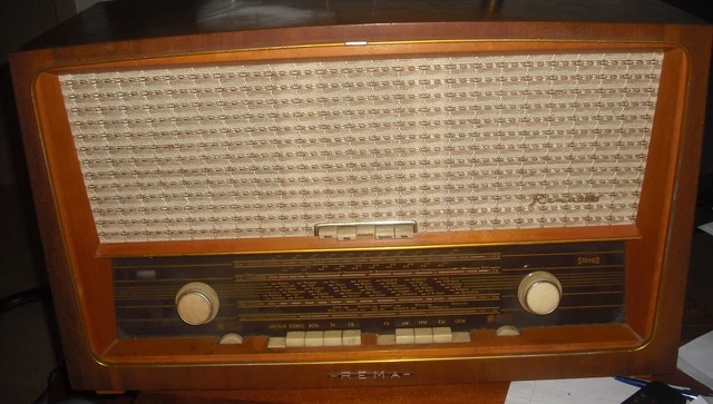 RÖHRENRADIO STEREO REMA 8001, Braun, mit 3 Lautsprechern, geprüft ...