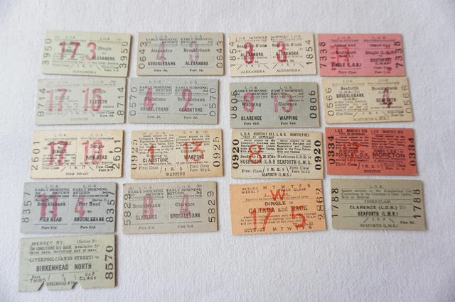 LIVERPOOL OVERHEAD RAILWAY Train Ticket x17 LOH Ref F £12.99 - PicClick UK