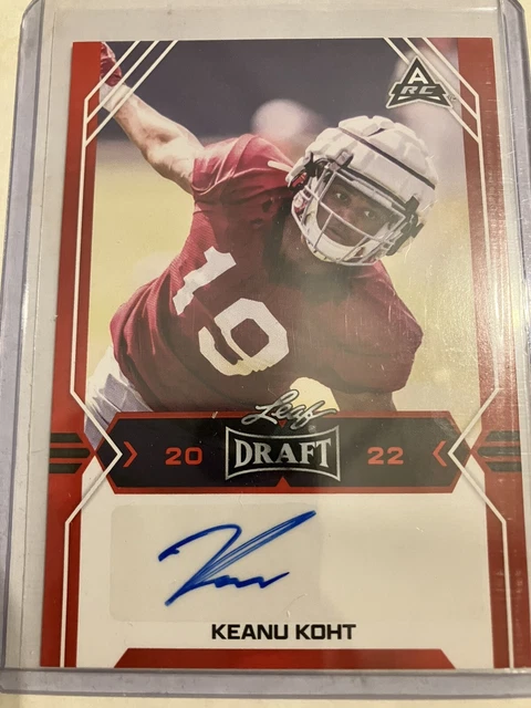 2022 LEAF DRAFT Autographs Red Keanu Koht #BA-KK2 RC Auto Alabama ...