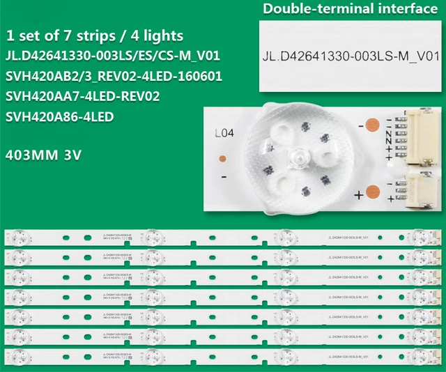 FULL SET LED Backlight For Sharp LC-43P5000U SVH420AB8-4LED-REV01 ...