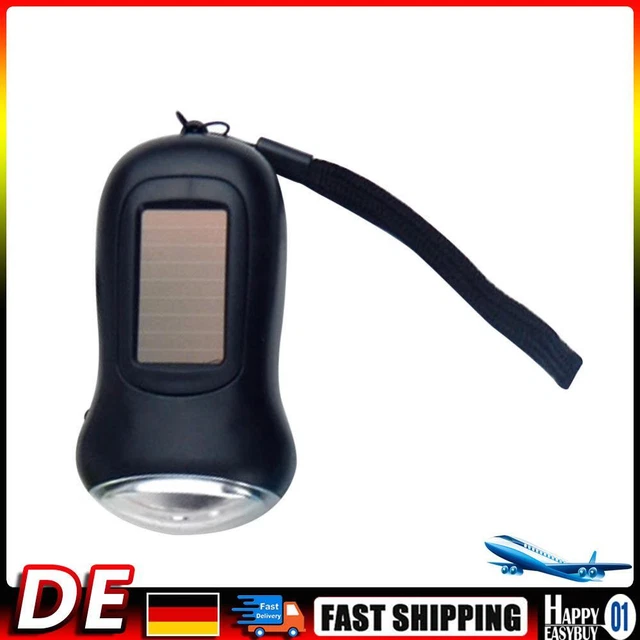 HAND CRANK SOLAR Dynamo Torch Lamp Outdoor Emergency LED Flashlight ...