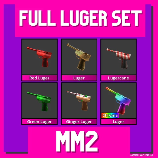 LUGER SET (6 Godlys) | MM2 | Compatible with Murder Mystery 2 $10.23 ...
