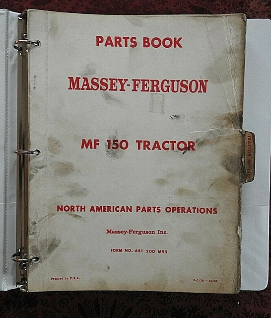 ORIGINAL 1964-1975 MASSEY Ferguson Mf 150 MF150 EUR 71,98 - PicClick FR