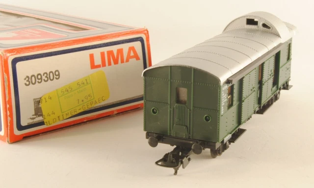 LIMA 309309 DB Green Baggage Wagon Number 114728 Sliding Doors H0 1:87 ...