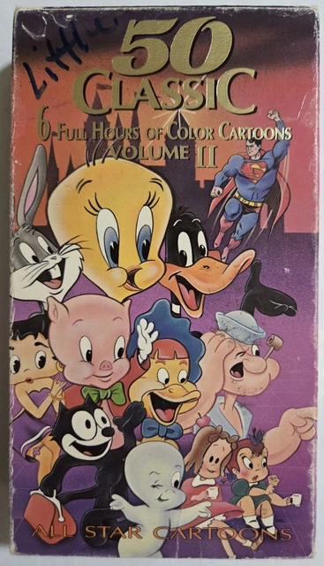 50 CLASSIC 6 Full Hours Of Color Cartoons : Volume II VHS 1991 £6.68 ...