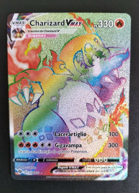 CARTA POKEMON CHARIZARD Vmax Hyper Futuri Campioni 074/073 MINT no Psa ...