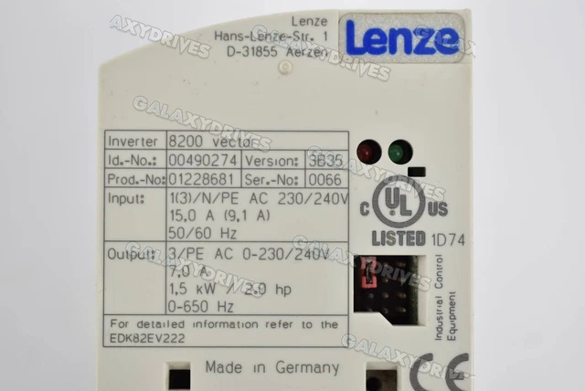 LENZE 8200 VECTOR Frequenzumrichter E82EV152_2C(1PC) $1,153.22 - PicClick