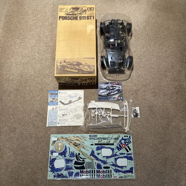 NEW TAMIYA TA03R-S 1/10 RC Porsche 911 Gt1 BODY & Chassis SET NIB RARE ...