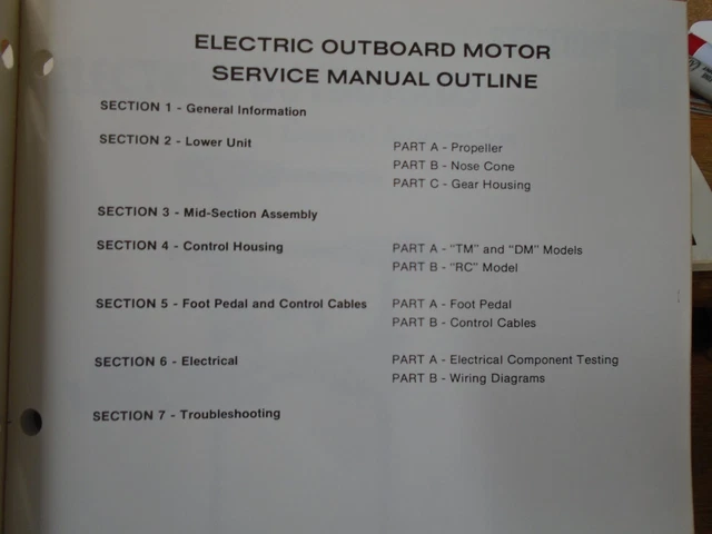 1984 MERCURY MARINER Outboards Service Manual Electric Outboards 90 ...