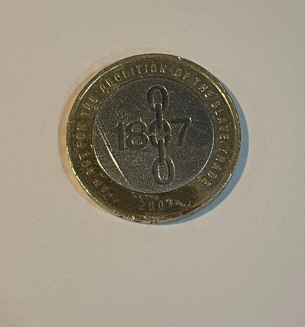 2 POUND COIN 1807 abolition of Slave Trade with 3 errors! RARE! £100.00 ...