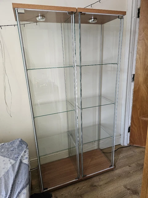 IKEA GLASS DISPLAY Cabinet (White) - Quantity X 2 Dust Proof Wind ...