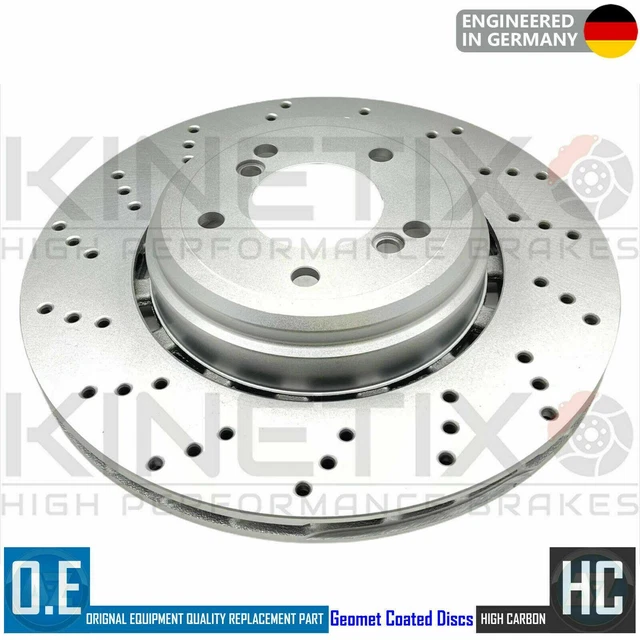 PER BMW M3 E90 Posteriore Sinistro Destro Dischi Freno Forati Set ...