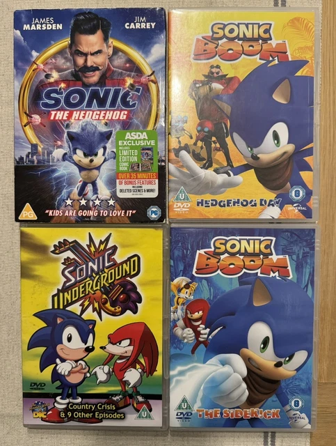 SONIC UNDERGROUND, SONIC Boom & Sonic The Hedgehog Movie DVD Bundle X4 ...