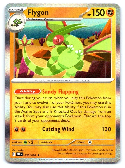FLYGON - POKEMON Holo Rare ME02: Phantasmal Flames 053/094 £0.75 ...