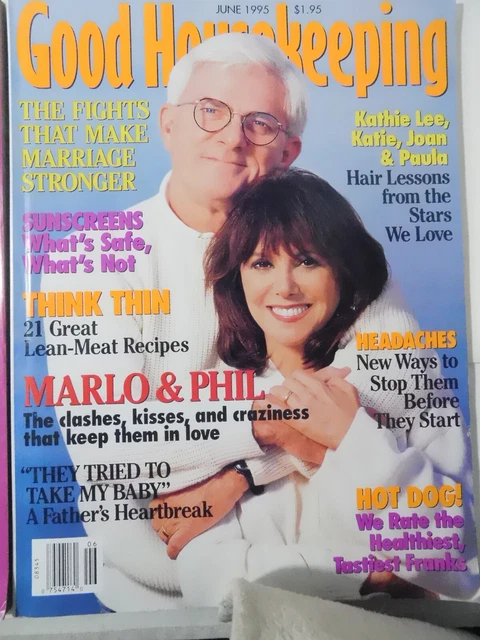 2 1990'S Good Housekeeping Magazines Apr & June -Marlo Thomas & Phil ...