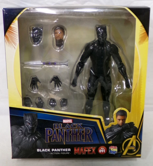 FIGURA COMPLETA MAFEX No 091 Marvel MCU Pantera Negra 1/12 Escala EUR ...