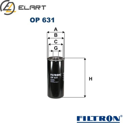 OIL FILTER OP 631 For Volvo Fh12 Fm12 Fl6 Fm7 Fh16/Ii/Iii Fl7 Fl10 Fl12 ...