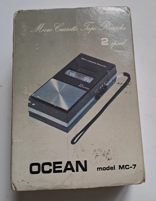 VINTAGE TECH OCEAN Model Mc-7 Micro Cassette Tape Recorder / Radio ...