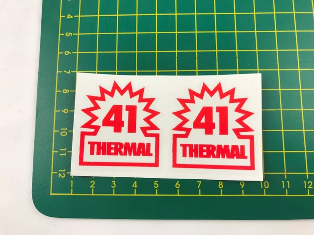 OLD SCHOOL BMX decals stickers odyssey 41 thermal forks red on clear ...