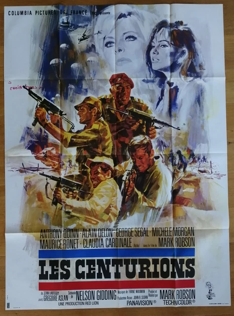 ALAIN DELON LES centurions affiche cinema originale 160x120 cm '66 EUR ...
