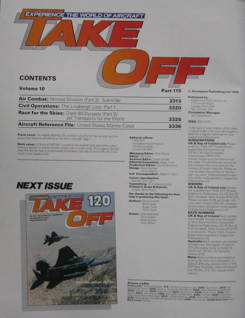 TAKE OFF MAGAZINE Issue 119, Nimrod cutaway drawing £5.99 - PicClick UK