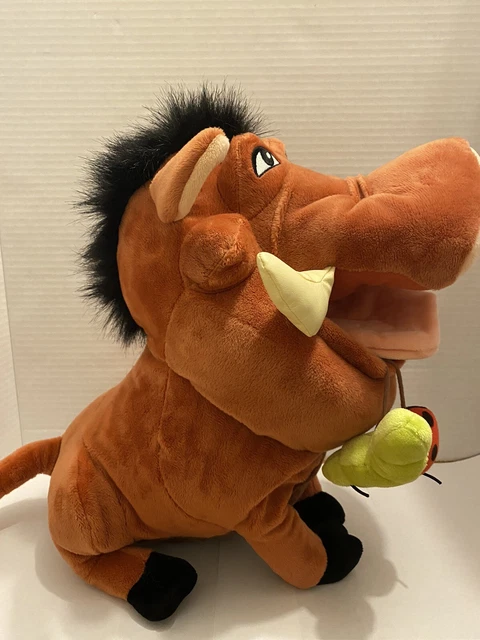 DISNEY STORE LION King Pumba Warthog Grub Bugs in Mouth Pumbaa Pig ...