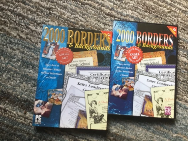 2000 BORDERS AND Backgrounds - Clip Art Image - PC Software ,Cosmi ...