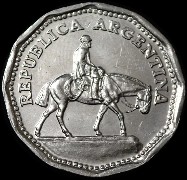 ARGENTINA 10 PESOS 1963 El Gaucho Resero Coin WCA 5706 £3.99 - PicClick UK