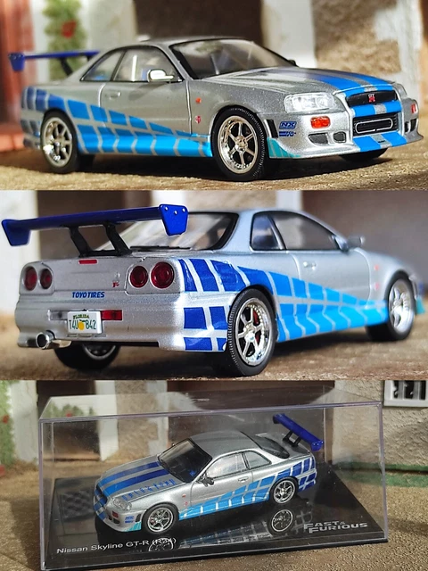 1/43 NISSAN SKYLINE GT-R R34 Paul Walker Fast & Furious Voiture Collection Film EUR 24,90 ...