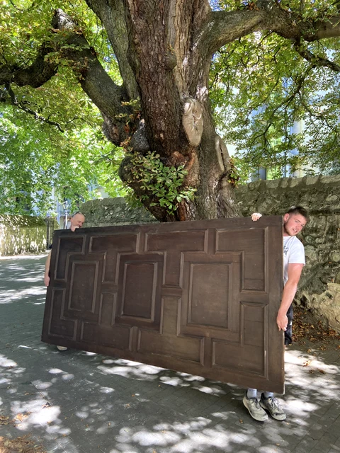 VERY LARGE ANTIQUE Oak Panel - Reclaimed Dark Wood Panelling £4,000.00 ...