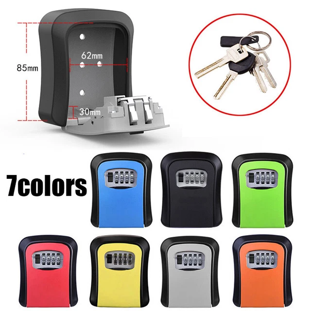 PLASTIC KEY SAFE Storage Lock Box Combination Wall Mount Password ...