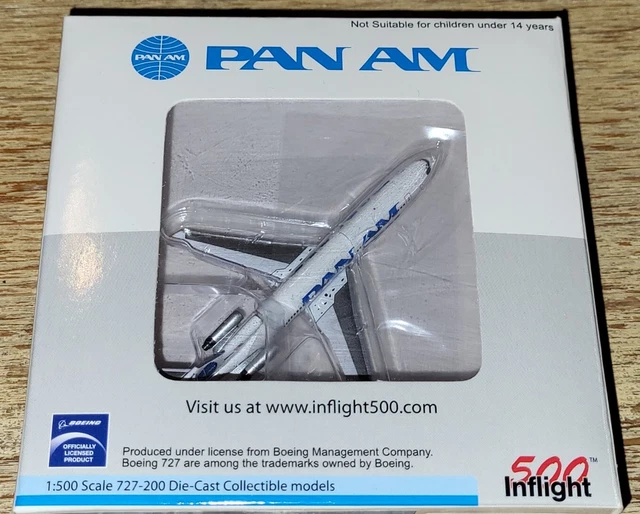 INFLIGHT 500 WIE Herpa Wings 1:500 Pan-Am Boeing 727-200 Billboard £16. ...