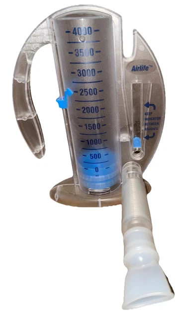AIRLIFE VOLUMETRIC INCENTIVE Spirometer with One-Way Valve - 4000ml $6. ...