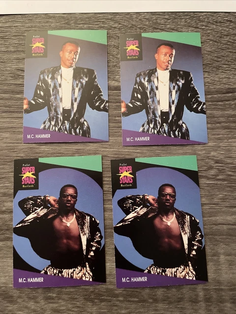1991 PRO SET Super Star MusiCards - MC Hammer Lot 4 CARDS!! free ship ...