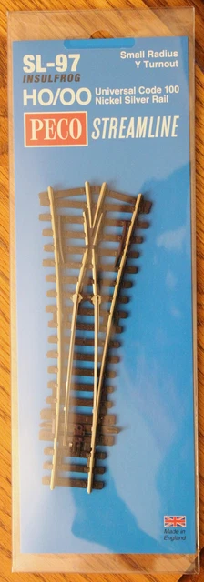 HO SCALE - PECO SL-97 Code 100 Insulfrog Small Wye Turnout w/ Nickel ...