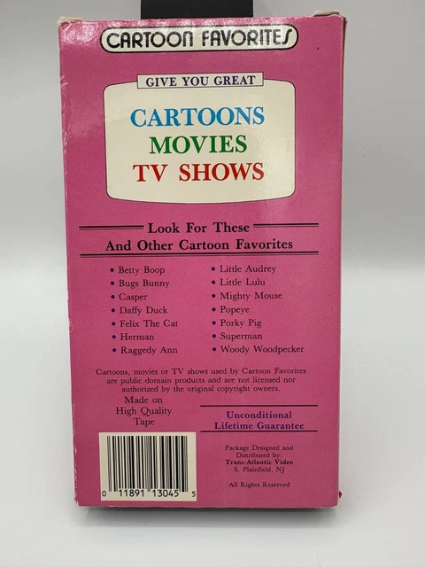 VNTG CARTOON FAVORITES Superman VHS Volcano Magnetic Telescope ...