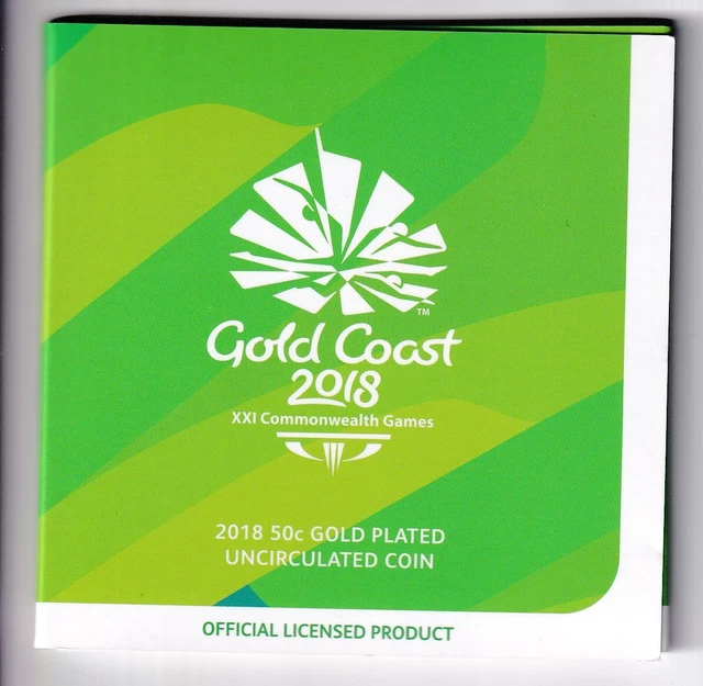 AUSTRALIAN: 2018 GOLD Plated 50 Cent Gold Coast Xxi Commonwealth Games ...