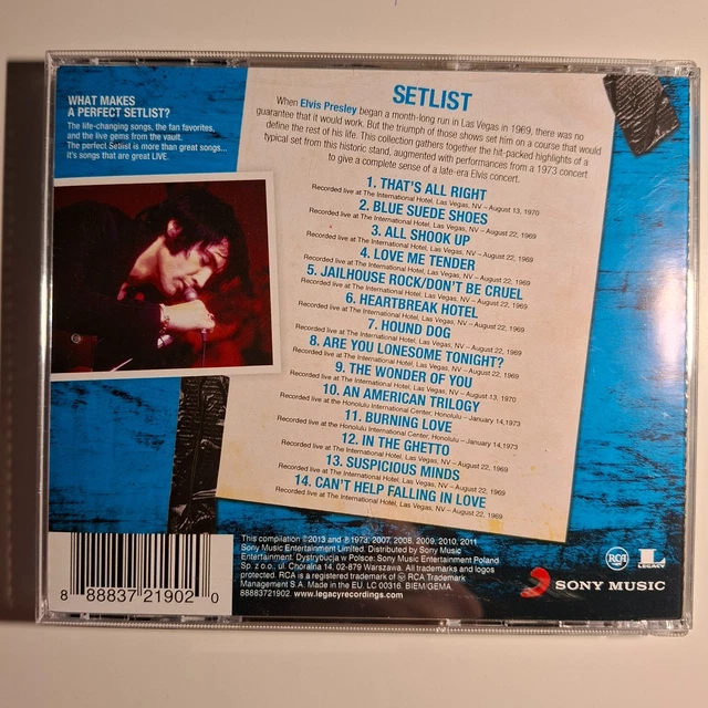 ELVIS PRESLEY - Setlist: The Very Best Of Elvis Live EUR 7,00 - PicClick DE