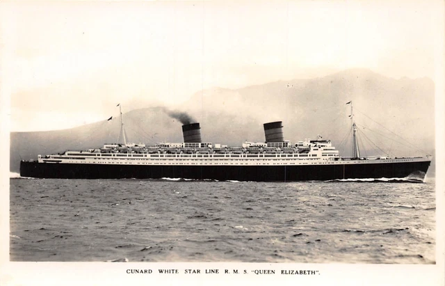 POSTCARD SHIPS Rms Queen Elizabeth Cunard White Star Line £3.30 ...