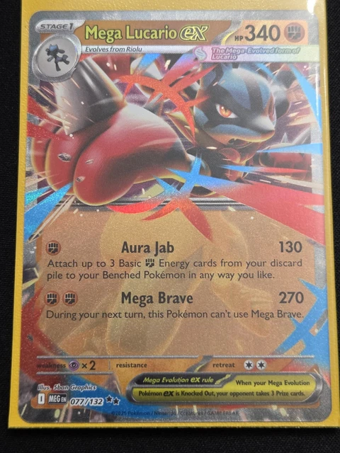 MEGA LUCARIO EX 077/132 - Pokémon Mega Evolution - English £2.22 - PicClick UK