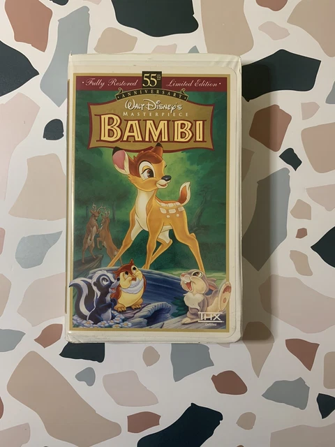 BAMBI VHS, 55TH Anniversary Walt Disney's Masterpiece Collection ...
