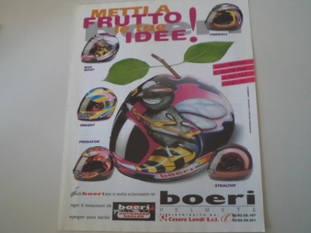 ADVERTISING PUBBLICITÀ 1996 CASCO HELMET BOERI BAD WASP/KNIGHT/PREDATOR ...