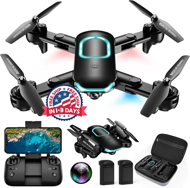 DRON PLEGABLE CON Camara Para Adultos Y Niños Cuadricóptero Rc Video ...