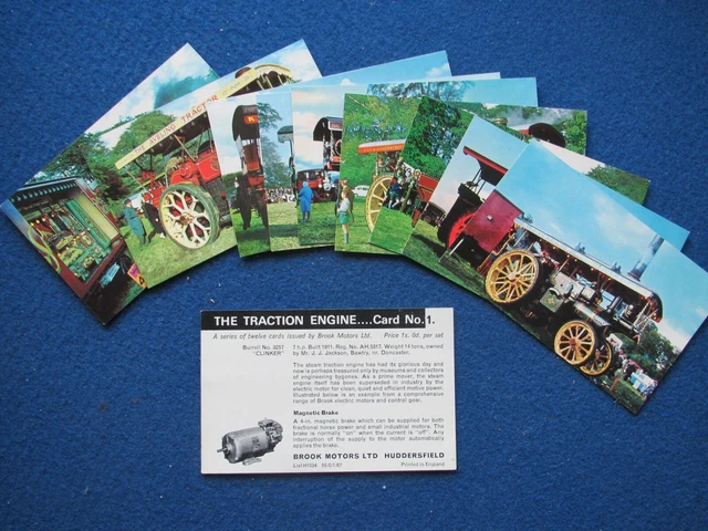 BROOK MOTORS LTD , Huddersfield ' The Traction Engine ' card set 1967 £ ...