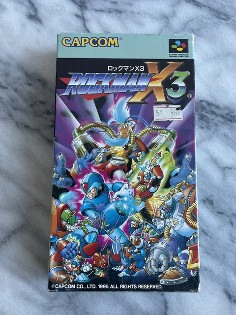 CAPCOM ROCKMAN X3 (Megaman X3) Nintendo Super Famicom complete in box ...